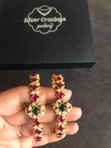Diamond Shape Kemp Bangles (2.6 Size Open Screw Type) – Silver Cravings ...
